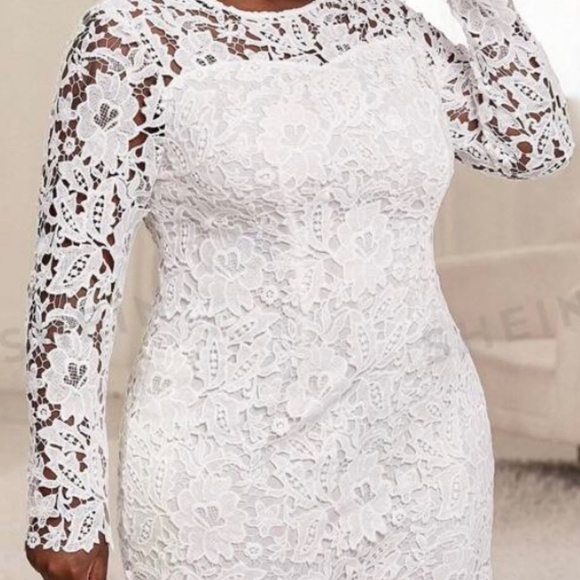 Dresses | White Lace Bodycon Dress | Poshmark